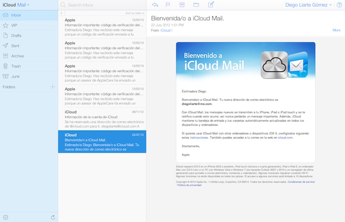 Nuevo diseño de iCloud.com beta