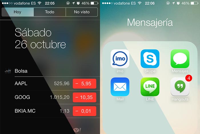 Cambia el aspecto de iOS 7 eliminando las transparencias