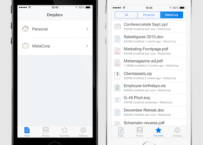 Nueva interfaz de Dropbox para iPhone y iPad