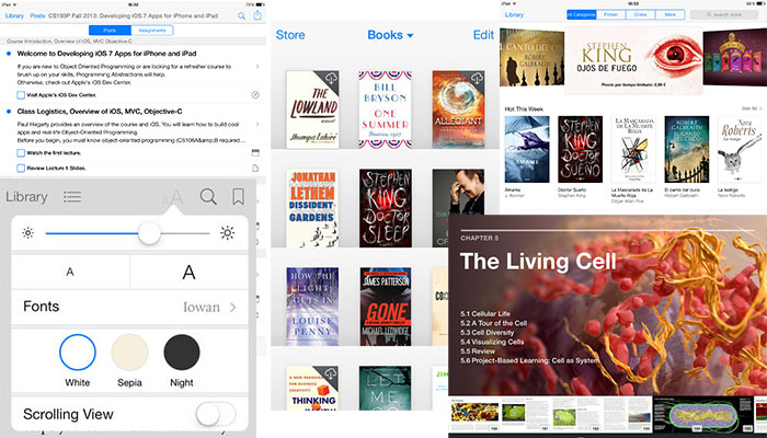 iBooks y iTunes U se adaptan a iOS 7