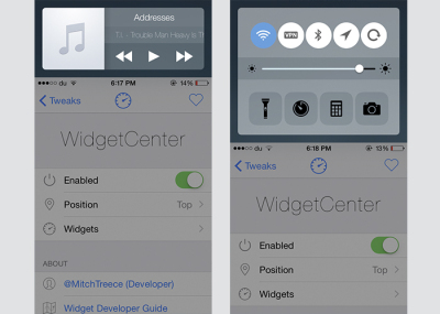 Añade widgets a la vista de Reachability